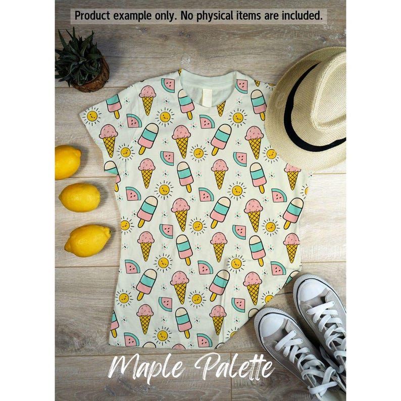 Procreate T-shirt Mockup Template, Add Your Seamless Pattern Design ...