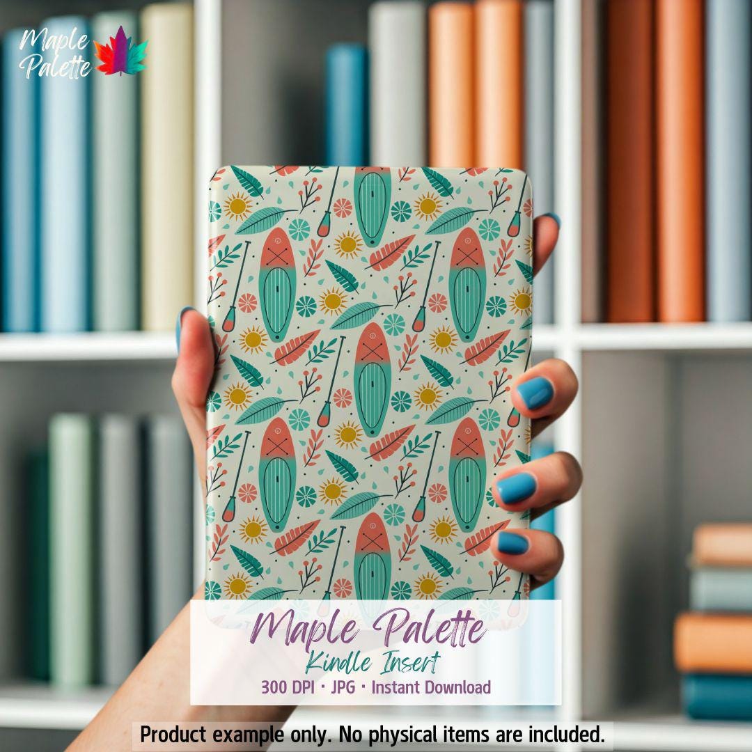 Summer Paddleboarding Digital Download Kindle Inserts, E-reader ...