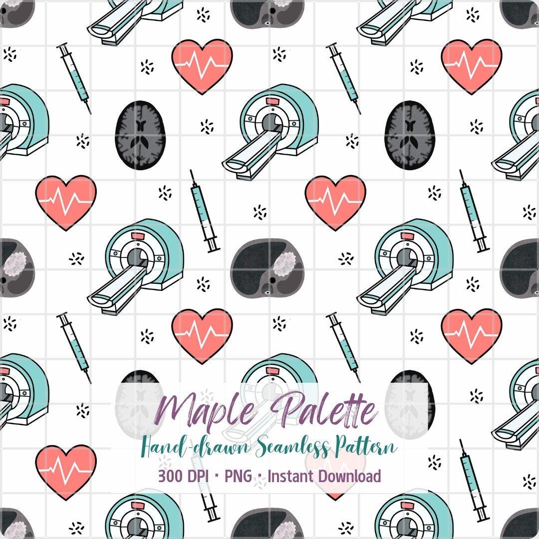 Medical MRI Seamless Pattern - Radiology Digital Design for Healthcare ...