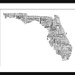Florida Typography Map Poster Print Tyographical Map | Etsy