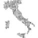 Italy Map Typography Map Color Poster Print Tyographical Map - Etsy