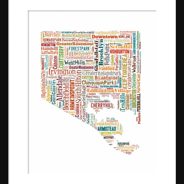 Baltimore Typography - Etsy