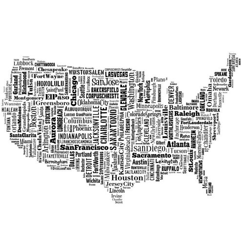 Australia Map Typography Map Poster Print Text Map - Etsy