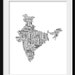 India Map Typography Map Poster Print Text Map - Etsy