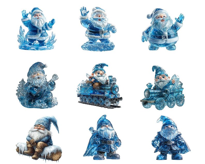 Frozen Gnomes Clipart Bundle | Snowy Winter Theme PNG | Cute Nordic ...