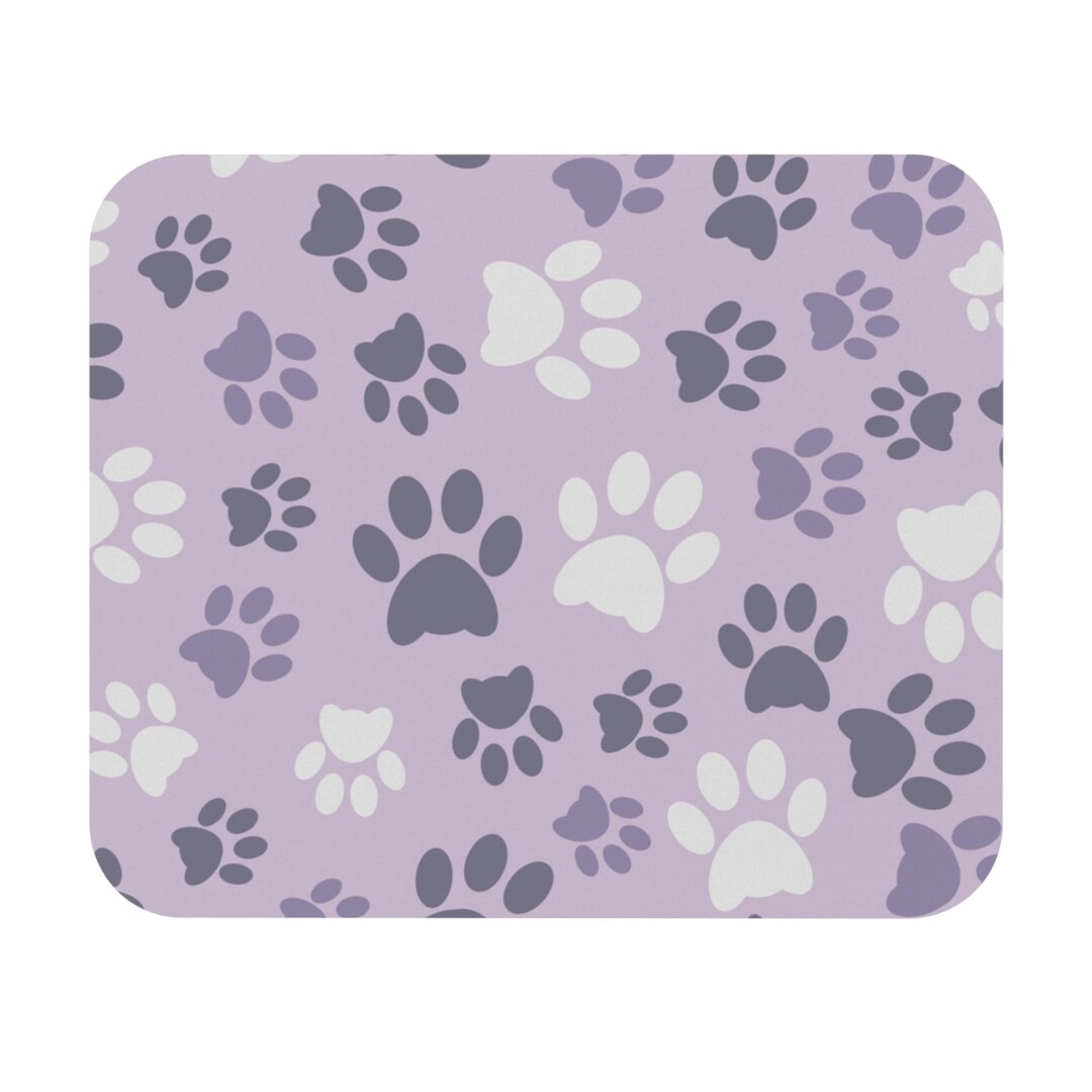 Purple Paw Print Mouse Pad - Etsy