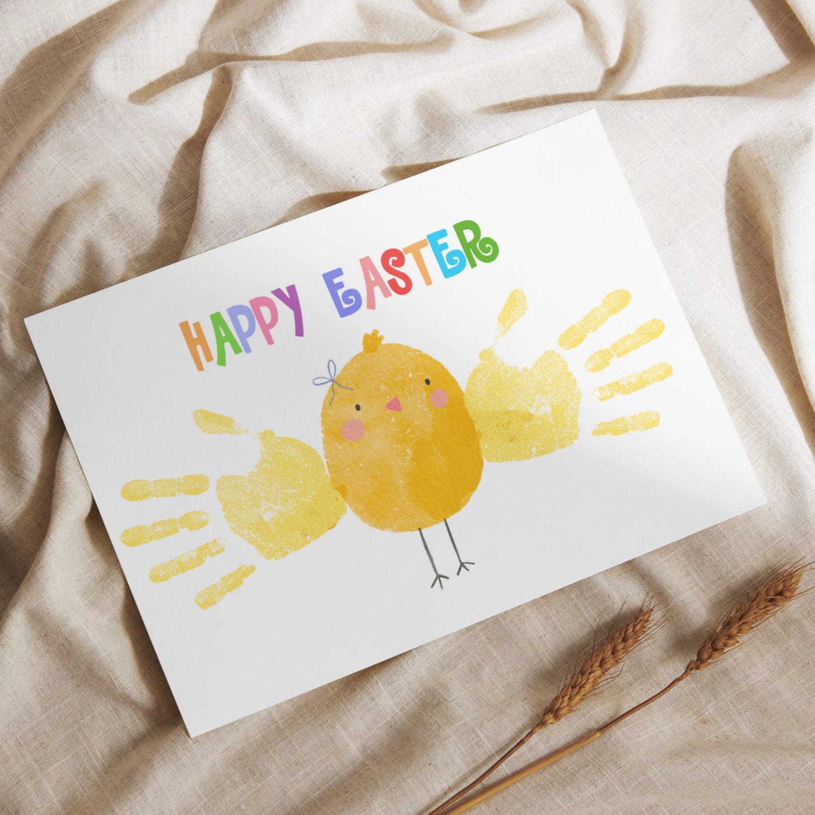 Editable Easter Chick Handprint Craft | Printable Keepsake for Kids ...