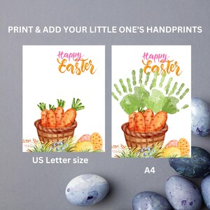 Editable Easter Carrots Handprint Craft | Printable Keepsake for Kids ...