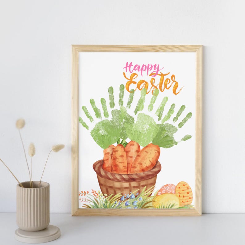Editable Easter Carrots Handprint Craft | Printable Keepsake for Kids ...