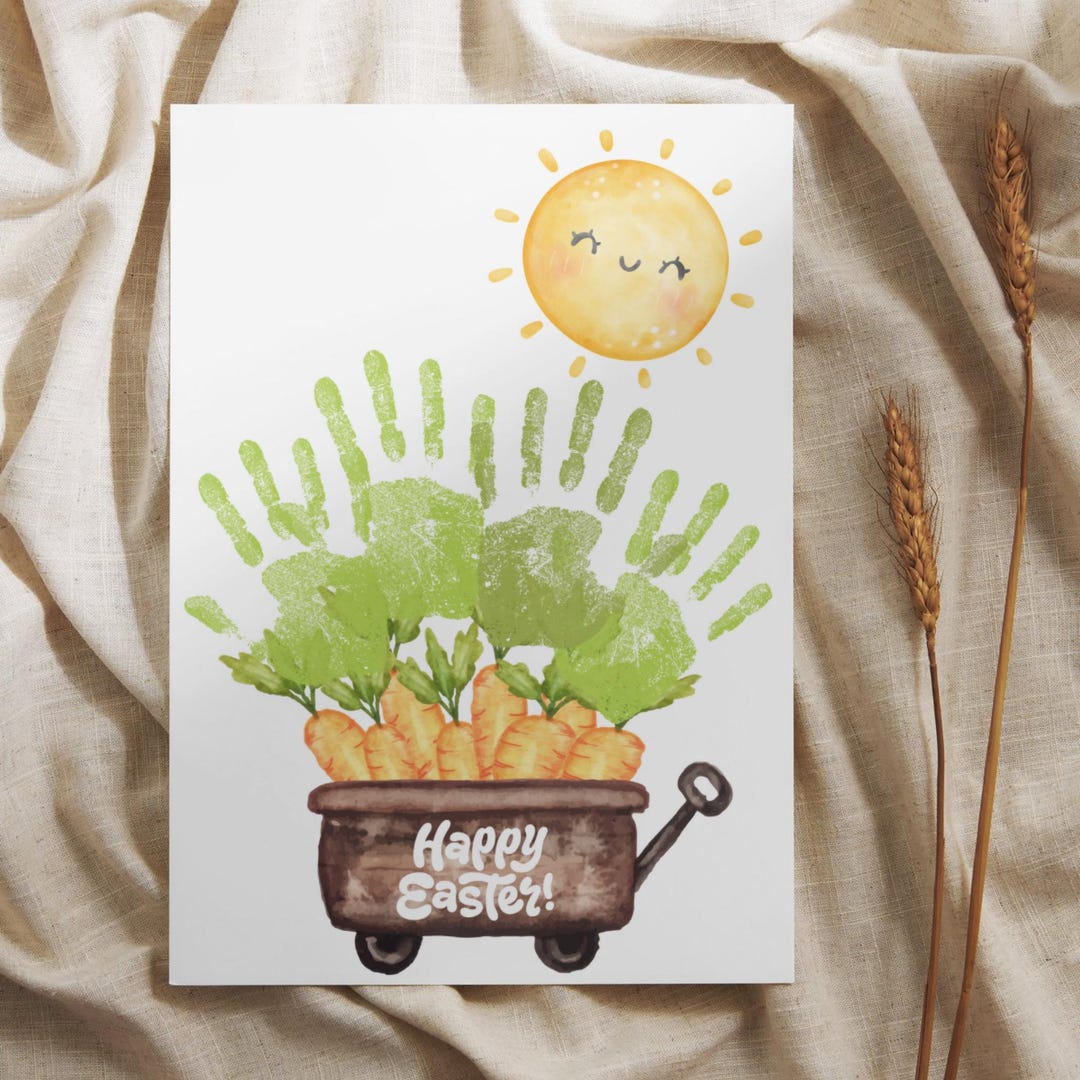 Editable Easter Carrot Handprint Craft | Printable Keepsake for Kids ...