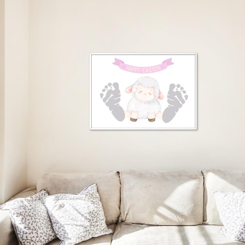 Editable Easter Sheep Footprint Craft | Printable Keepsake for Kids ...