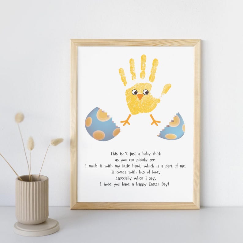 Editable Easter Chick Handprint Craft | Printable Keepsake for Kids ...
