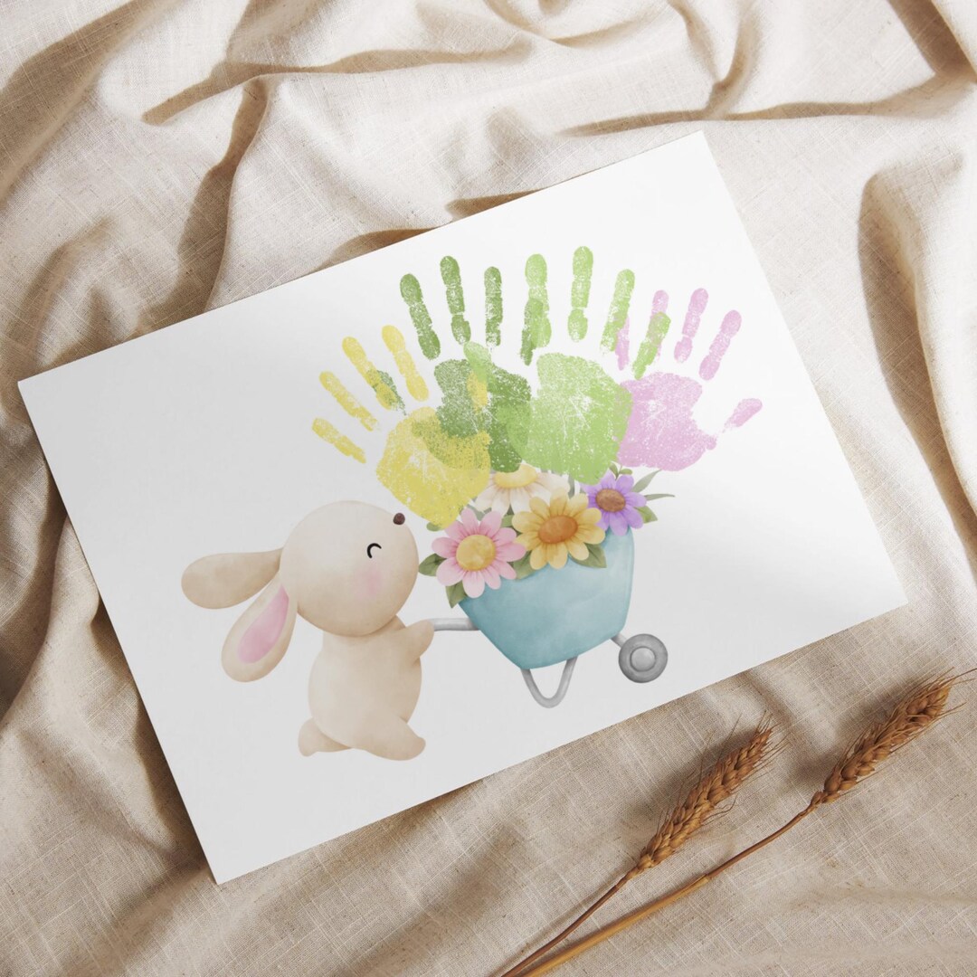 Editable Easter Bunny Handprint Craft | Printable Keepsake for Kids ...