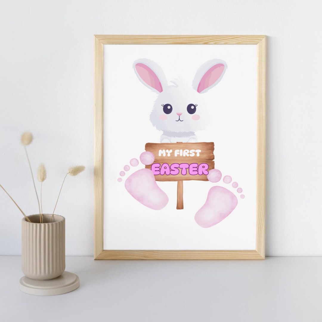 Editable Easter Bunny Footprint Craft | Printable Keepsake for Kids ...