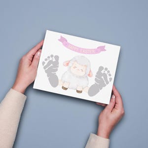 Editable Easter Sheep Footprint Craft | Printable Keepsake for Kids ...