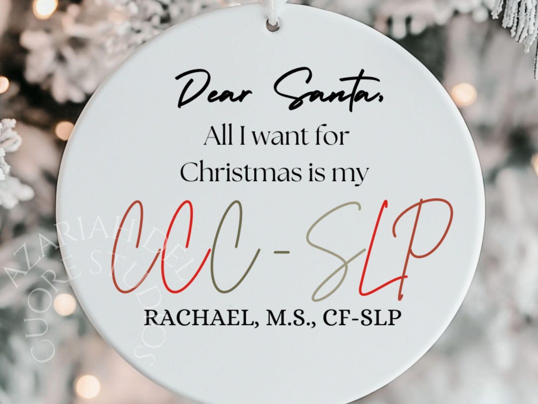 Personalized SLP Clinical Fellow Ornament Speech Therapy Ornament SLP ...