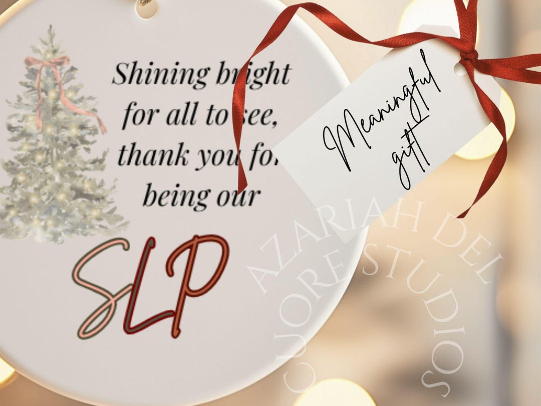 SLP Thank You Ornament Speech Therapy Ornament Thank You Ornament ...