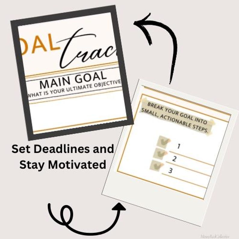 Goal Tracker Planner Template | Printable PDF for Goal Setting ...
