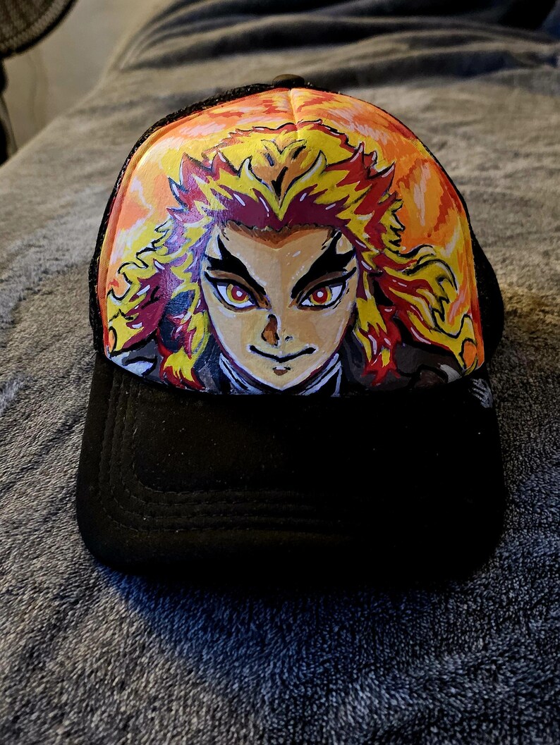 Rengoku Kyojuro Cap - Demon Slayer - Etsy