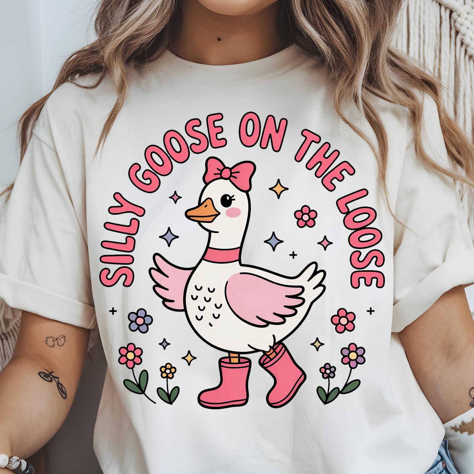 Silly Goose on the Loose Png, Funny Goose Meme Shirt, Adult Humor, Cute ...