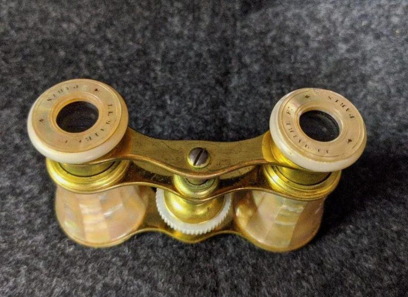 Antique Opera Binoculars/gasses 'VENDOME PARIS' Mother of Peal Brass ...