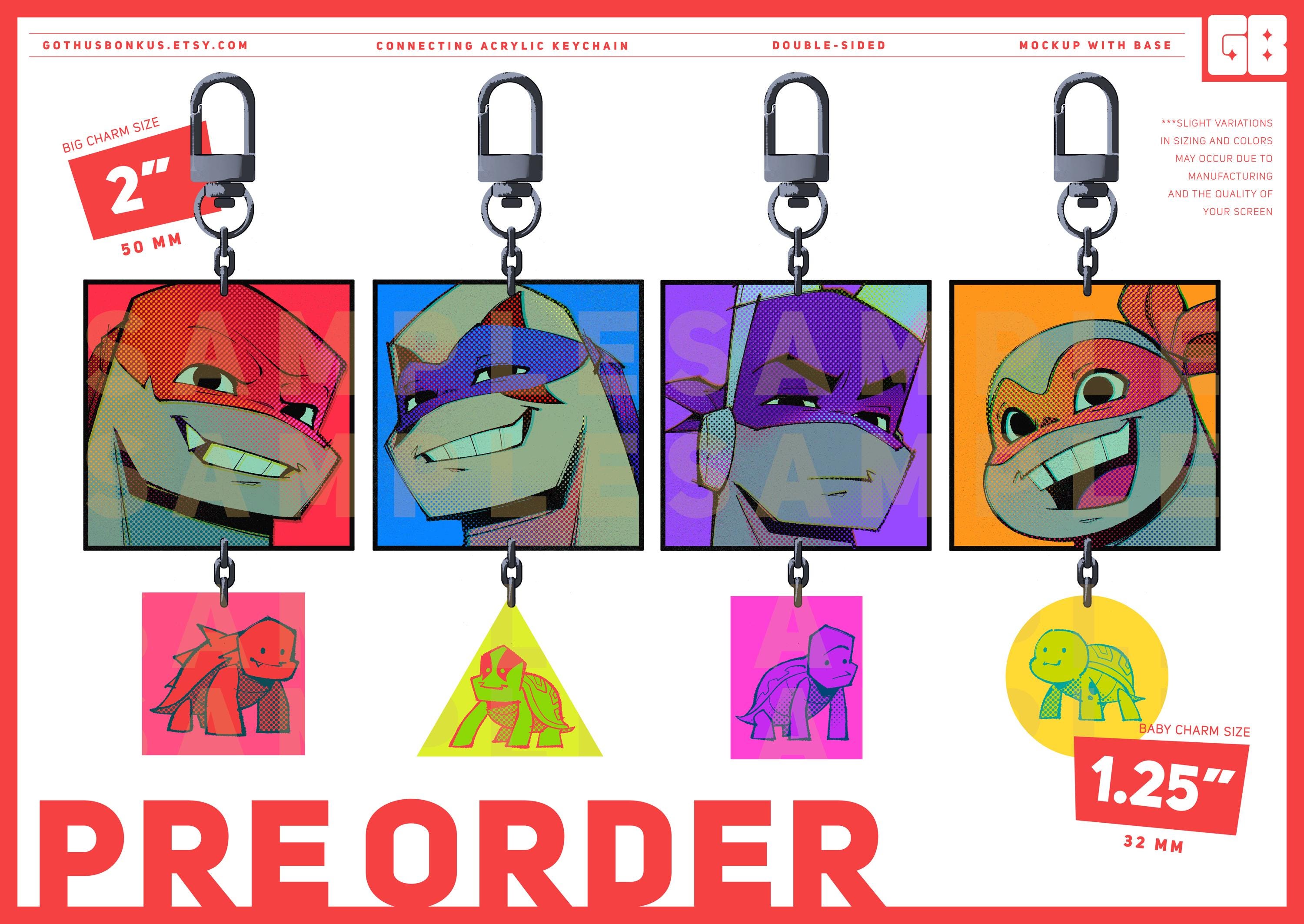 Big & Baby ROTTMNT Keychains - Etsy