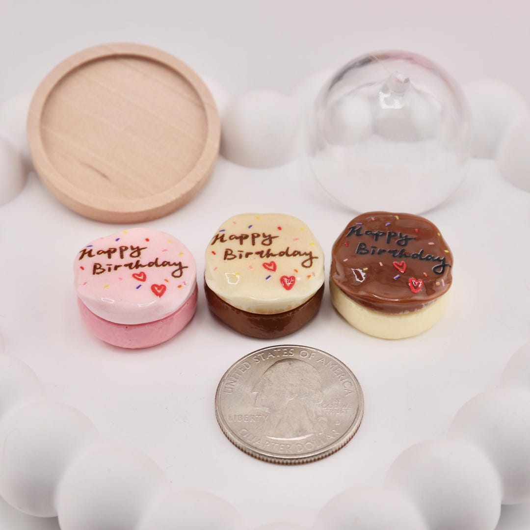 Mini Resin Birthday Cake – 1:12 Scale Dollhouse Dessert - Etsy