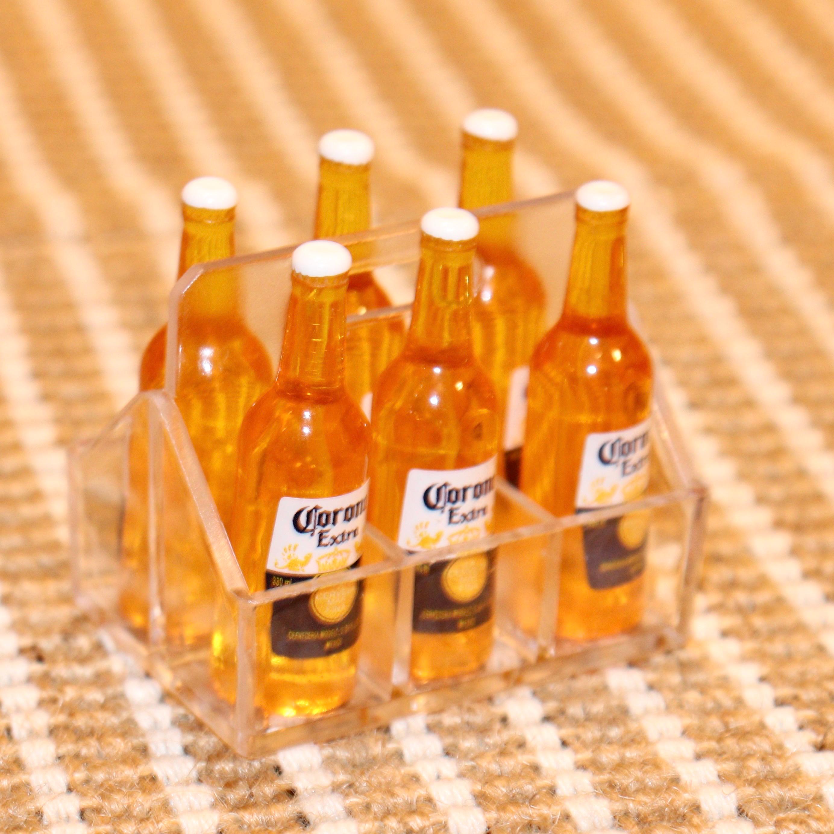 Miniature Soda & Beer Bottle Set: Dollhouse Kitchen Decor - Etsy