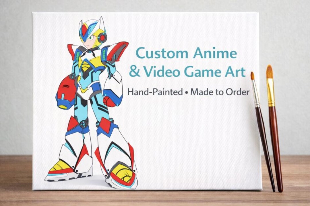 Custom Anime/video Game Character Canvas Painting, Hand-painted Manga ...