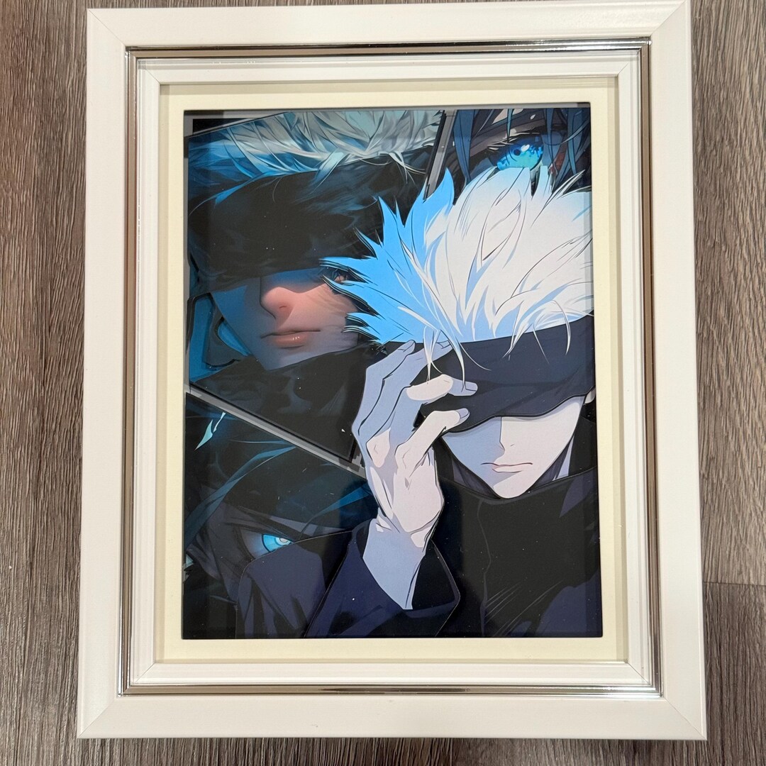 3D Jujutsu Kaisen Gojo Satoru Shadow Boxmultilayer 3D Wall Table Art ...