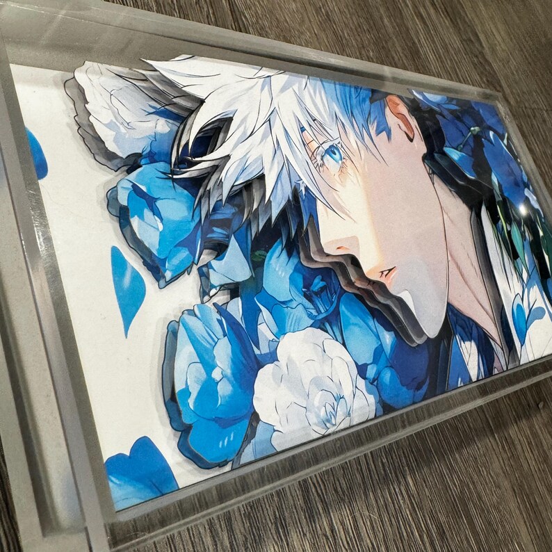 Gojo Satoru 3D Acrylic Art Block Jujutsu Kaisen Shadowbox Decor, 3D ...