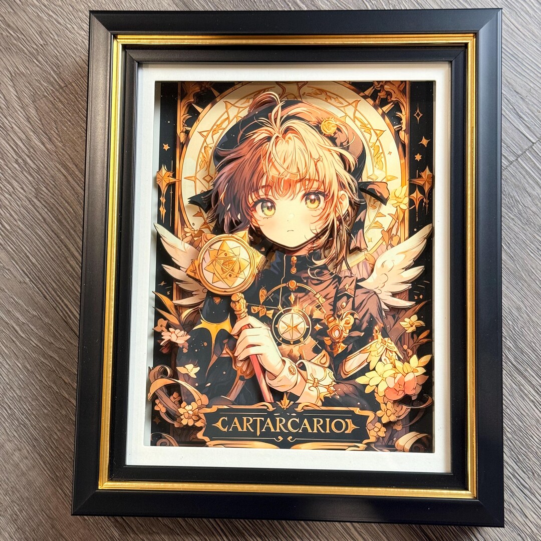 3D Japanese Anime Shadowbox Art, Multilayer 3D Wall Table Art, Anime ...