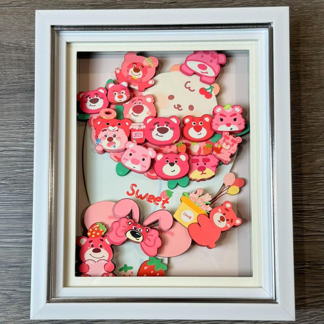 Lotso Huggin' Bear Shadowbox Art 3D Layered Toy Story Wall Table Art ...