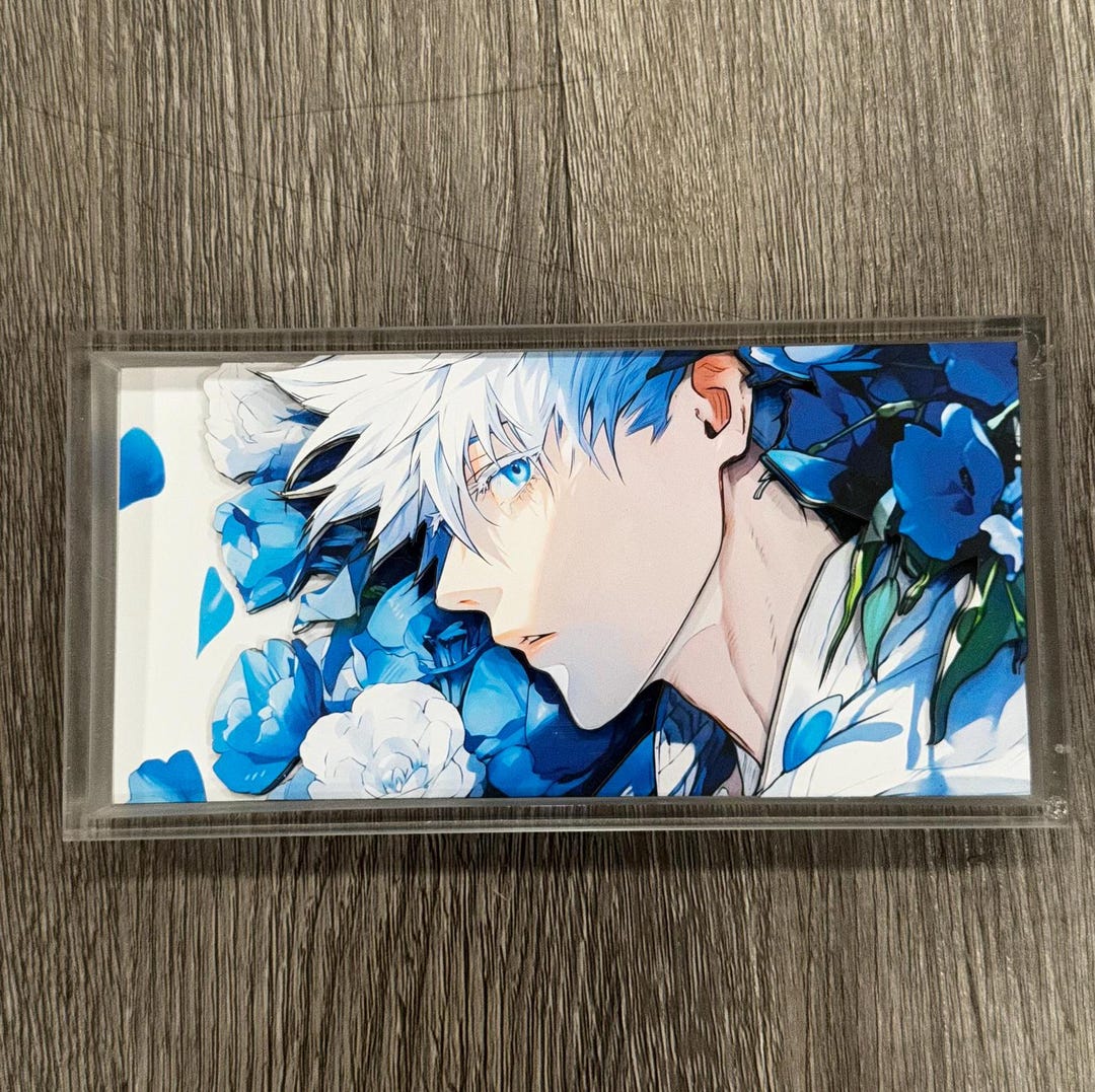 Gojo Satoru 3D Acrylic Art Block Jujutsu Kaisen Shadowbox Decor, 3D ...