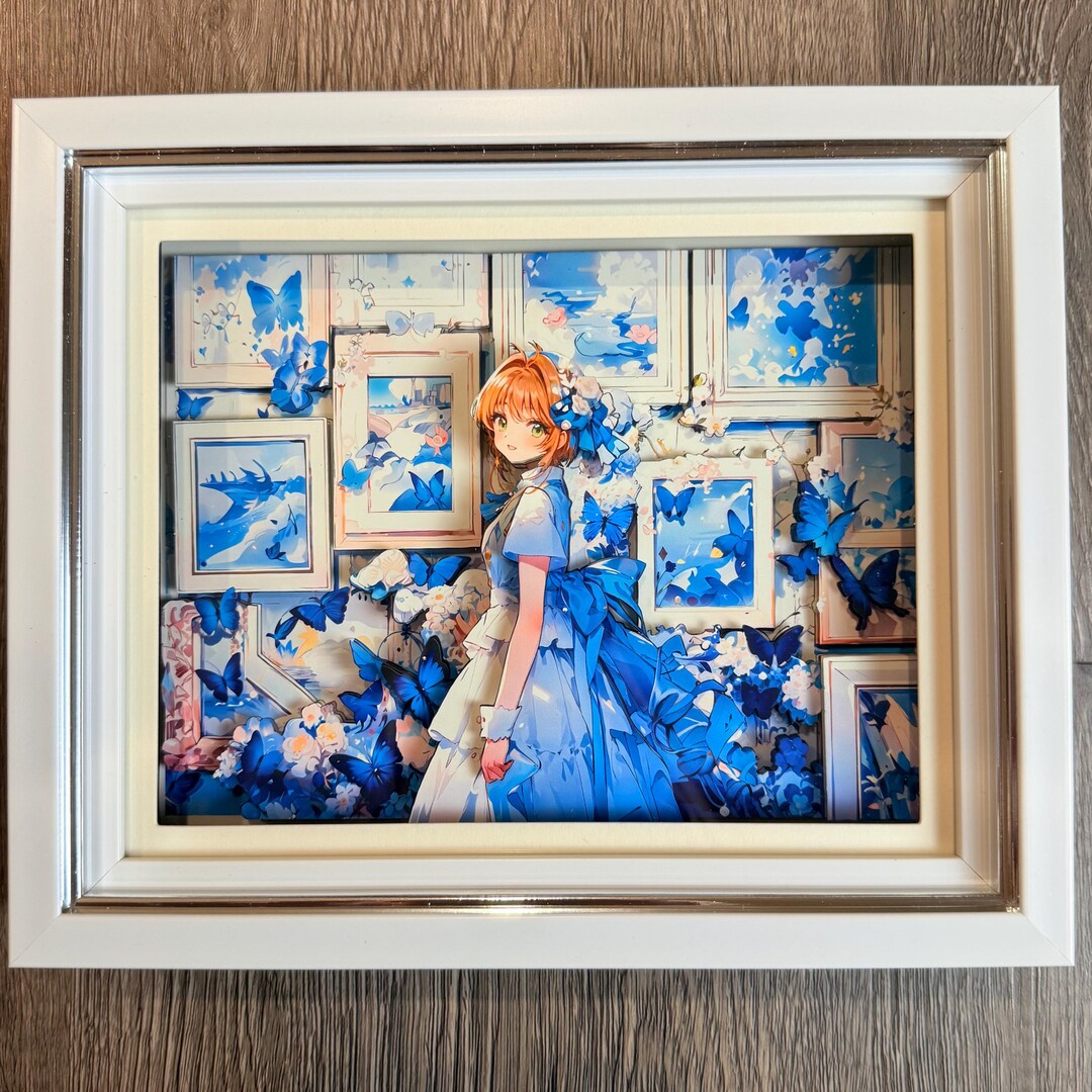 3D Japanese Anime Shadow Box Art, Multilayer 3D Wall/ Table Art, Anime ...