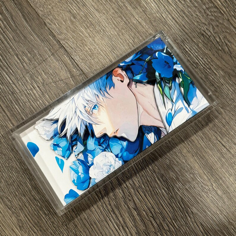 Gojo Satoru 3D Acrylic Art Block Jujutsu Kaisen Shadowbox Decor, 3D ...
