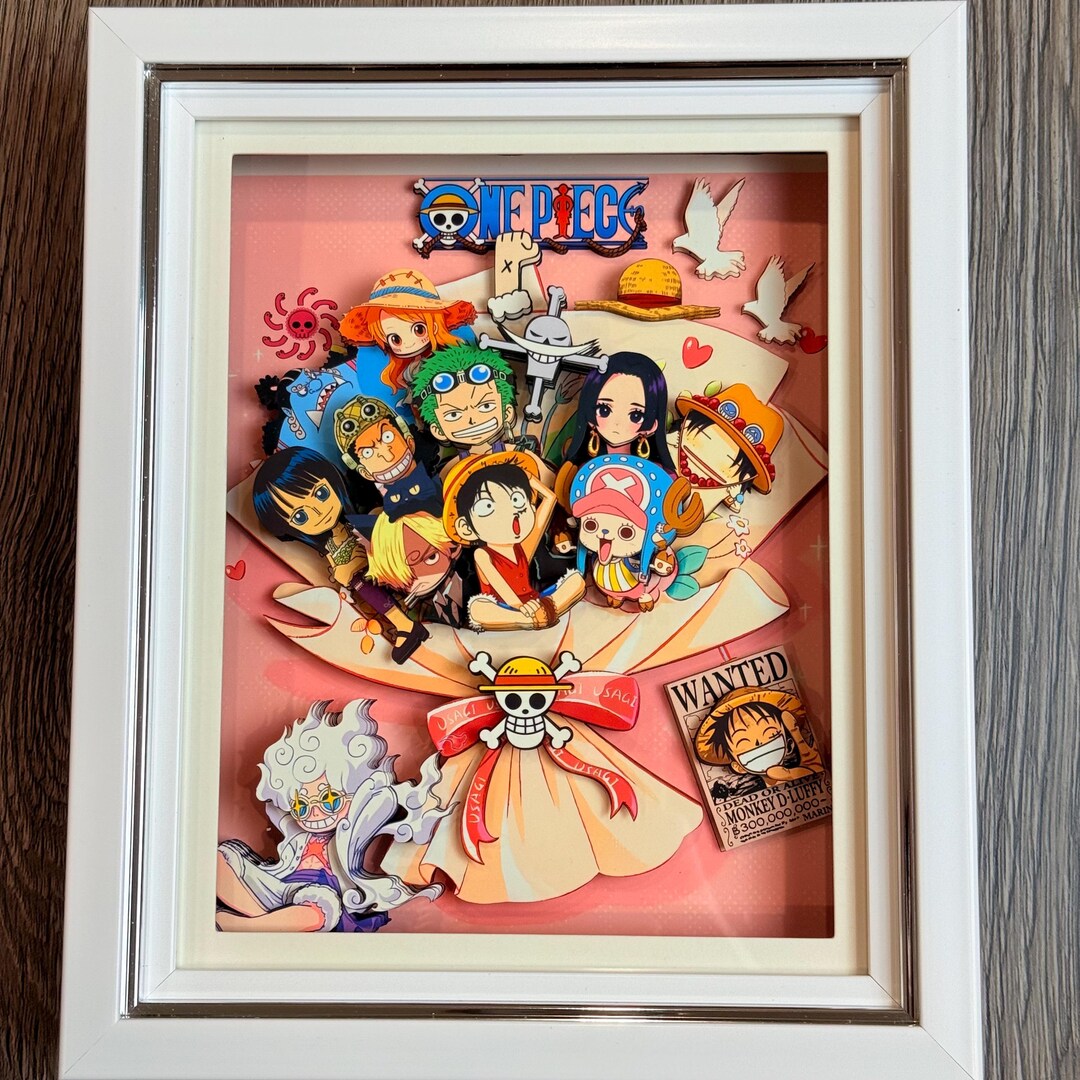 3D Japanese Anime Shadowbox Art, Multilayer 3D Wall Table Art, Anime ...