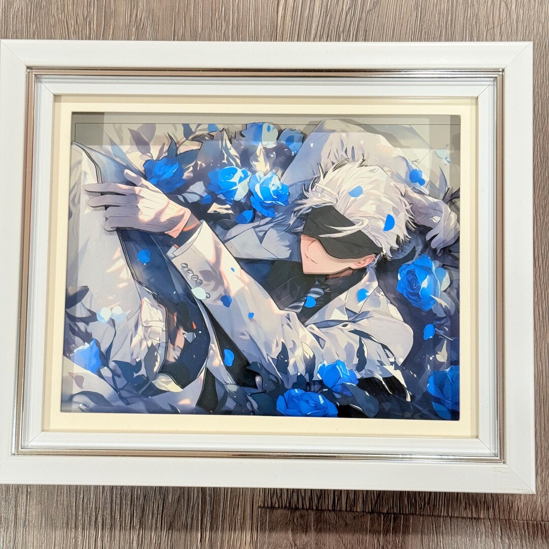 3D Jujutsu Kaisen Gojo Satoru Shadow Boxmultilayer 3D Wall Table Art ...