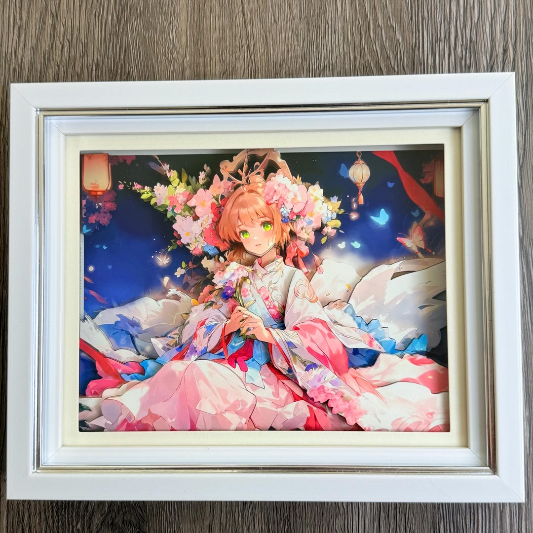 3D Cardcaptor Sakura Shadow Box Art, Multilayer 3D Wall Table Art ...