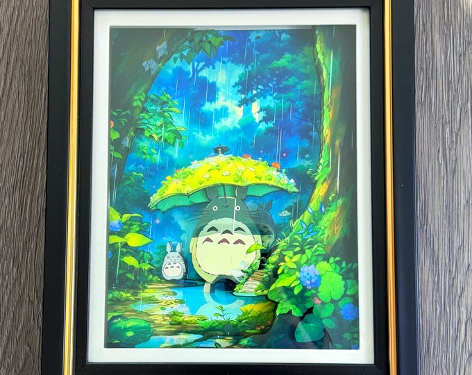 My Neighbor Totoro 3D Shadow Box Art, Multilayer 3D Wall Table Art ...