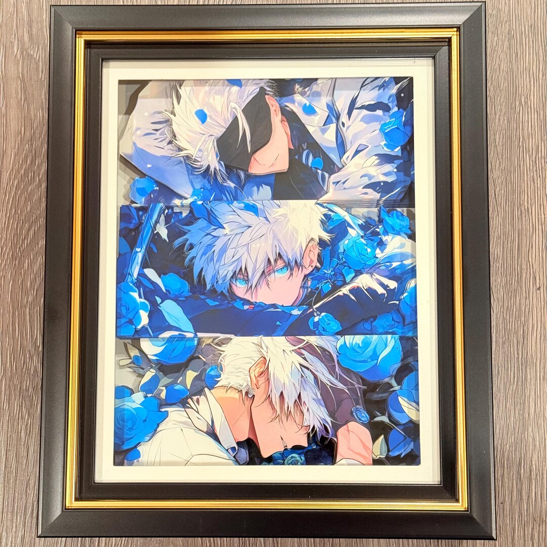 3D Jujutsu Kaisen Gojo Satoru Shadow Boxmultilayer 3D Wall Table Art ...