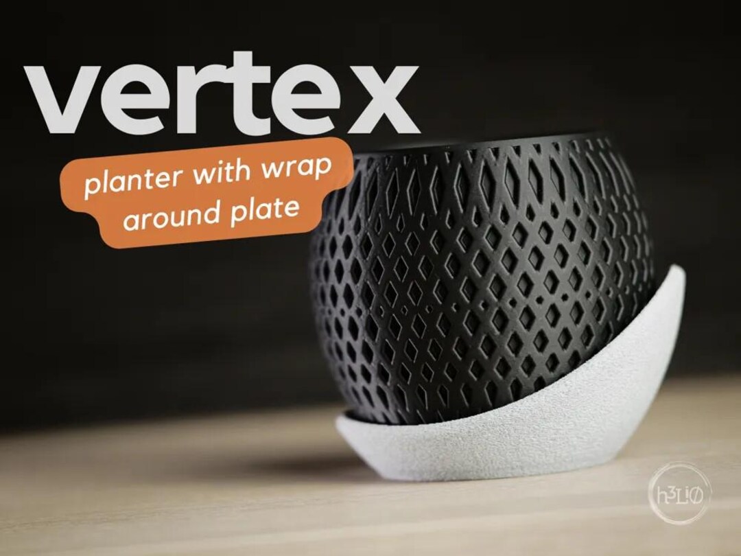 Vertex · Planter With Wrap Around Plate. Designed by H3li0 - Etsy