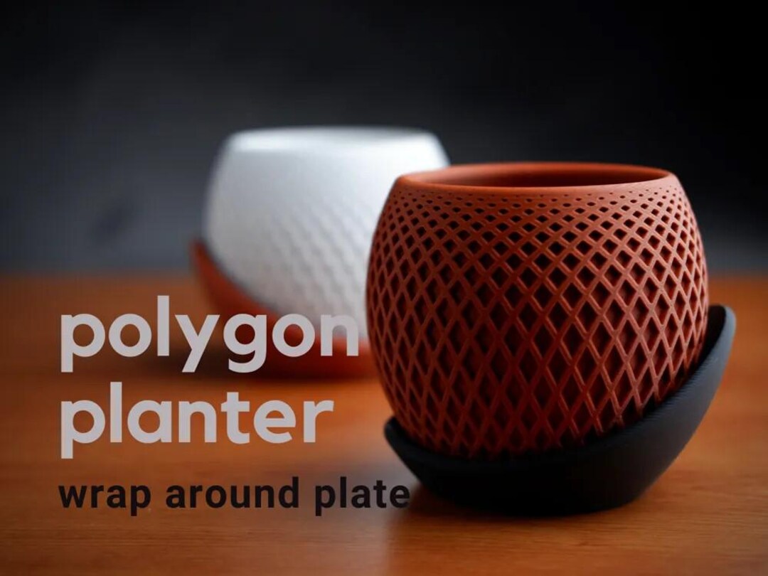 Polygon Planter · Wrap Around Plate. Designed by H3li0 - Etsy