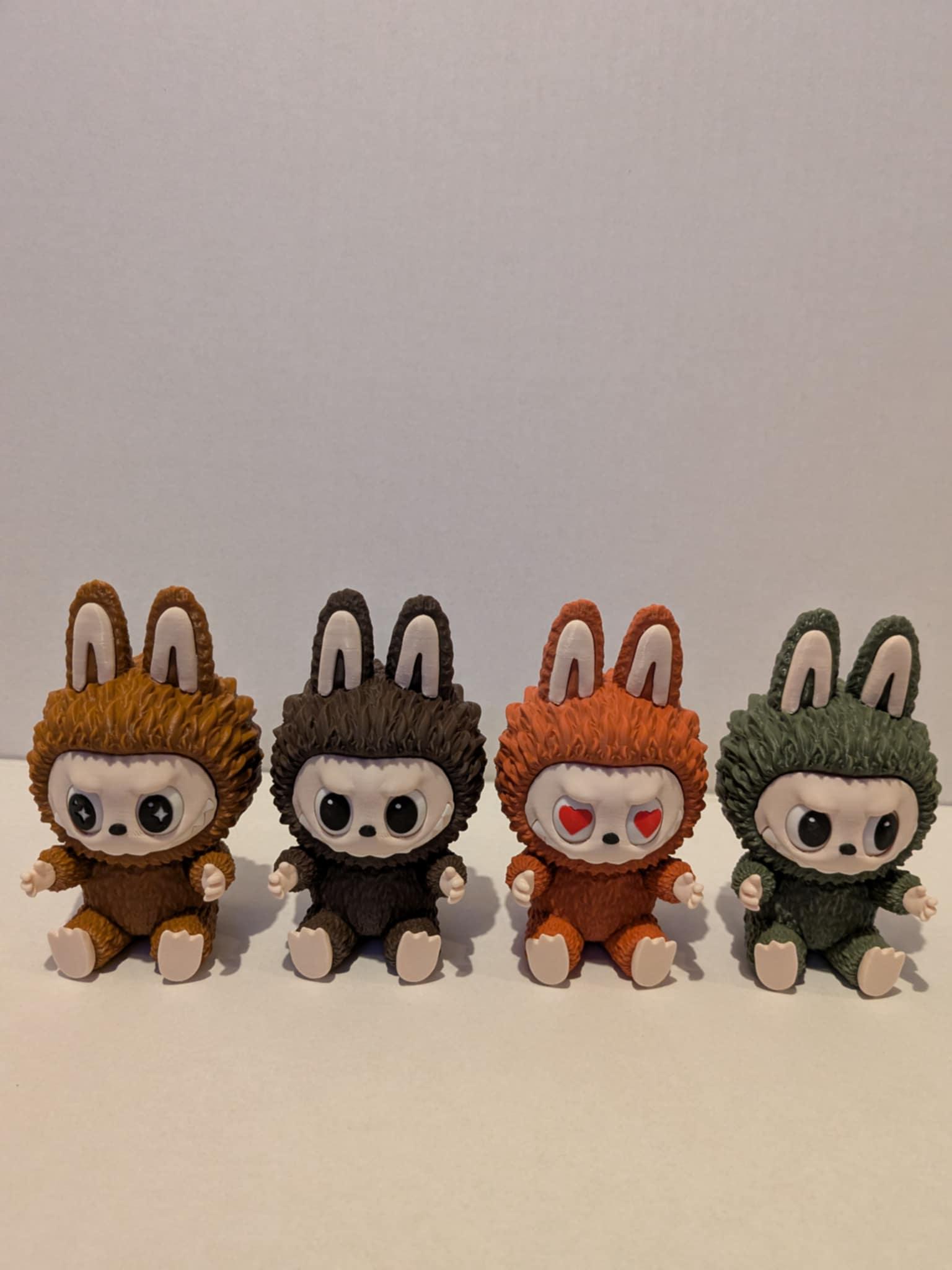 Labubu Collectable 3d Printed Figure With Rotating Eyes - Etsy