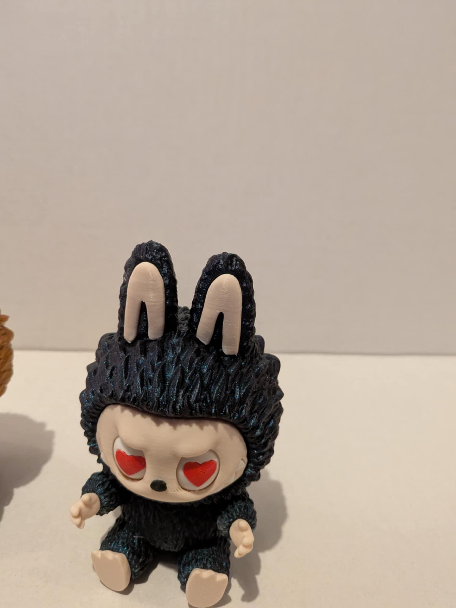 Labubu Collectable 3d Printed Figure With Rotating Eyes - Etsy