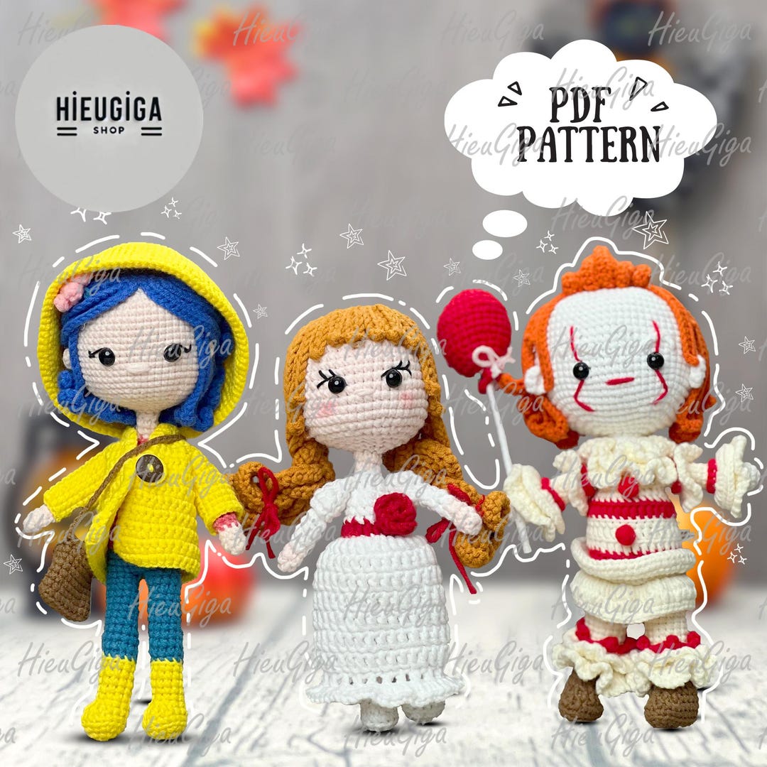 Crochet PDF Pattern, Amigurumi Pattern, Pdf Pattern, 3 in 1 Halloween ...