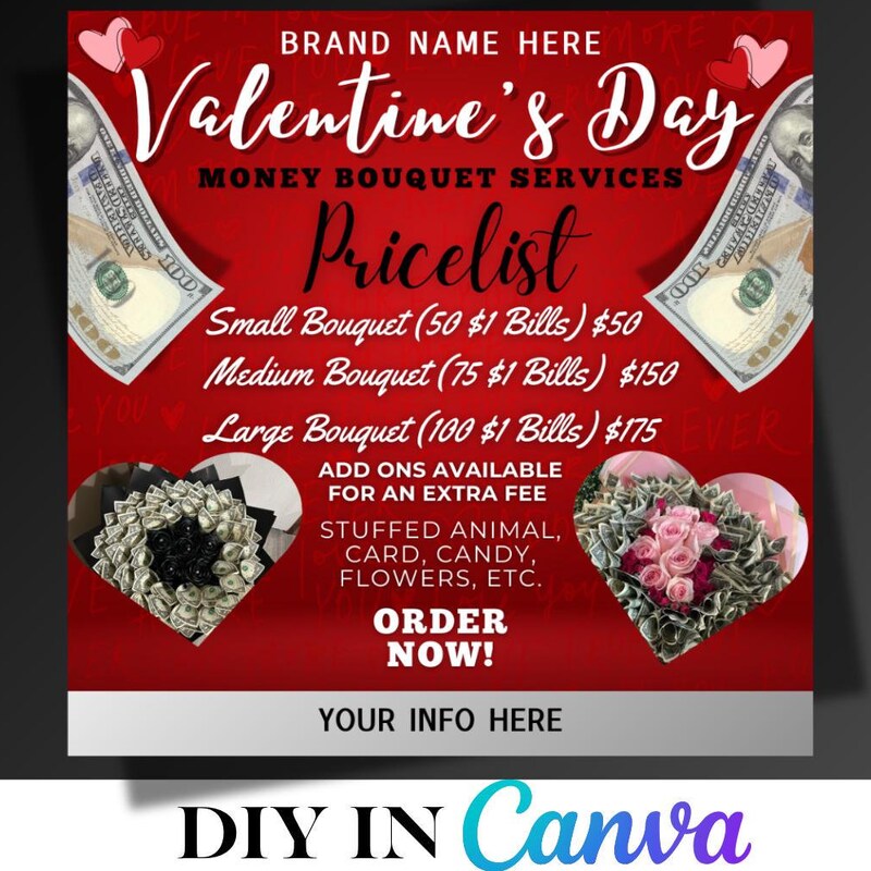 Valentines Money Bouquet - Etsy