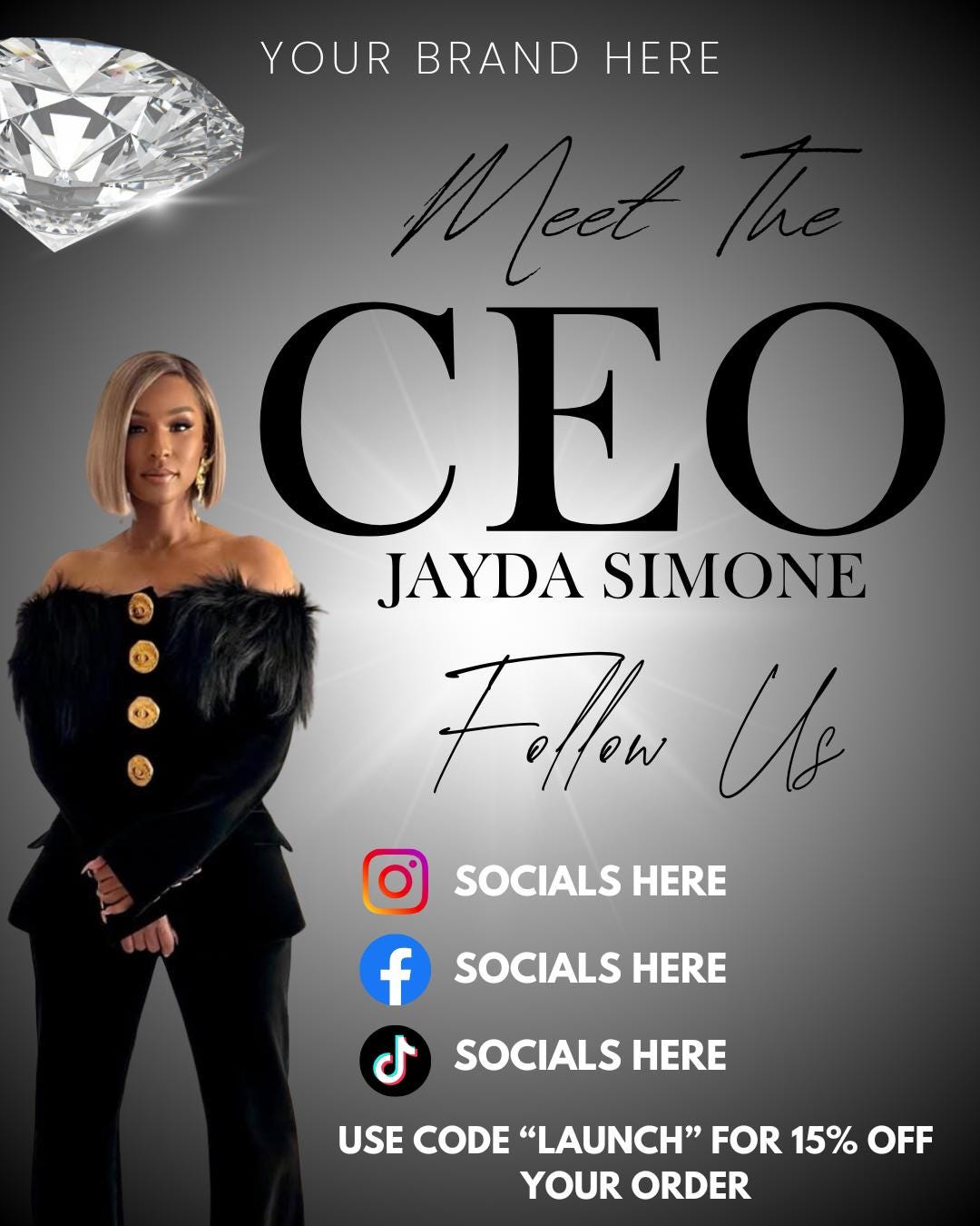 Meet the CEO Flyer DIY, Editable Beauty Template, Premade Flyer for ...