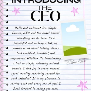 DIY Meet the CEO Flyer Template, Introducing the CEO Editable Beauty ...