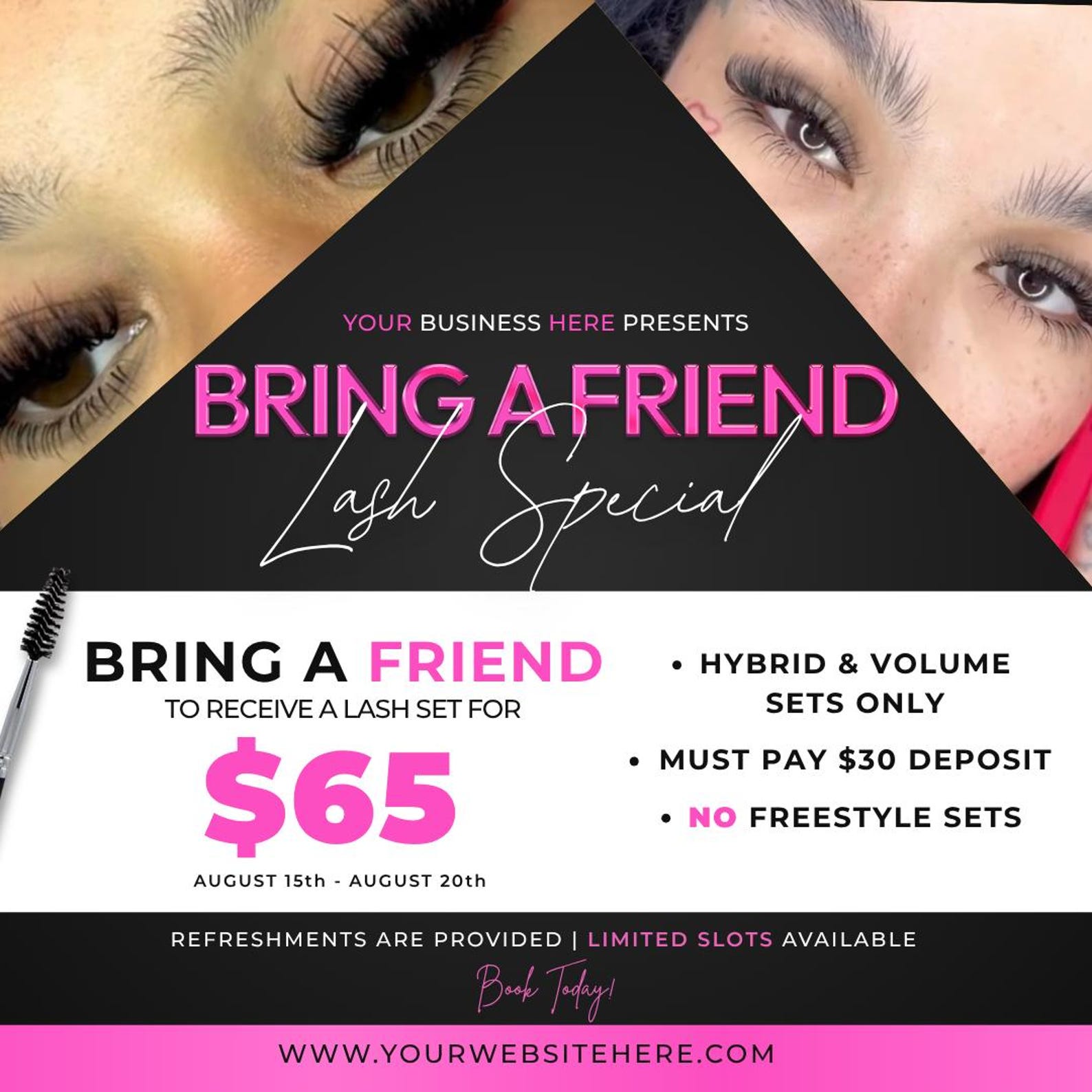 Lash Special Flyer Template: Editable Promo Booking Flyer (digital ...